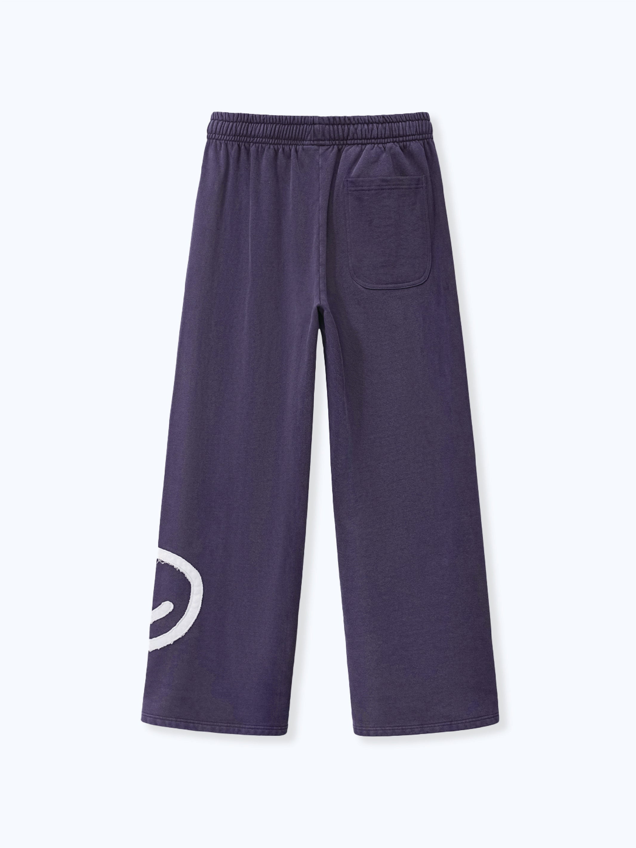SMILEY PATCH SWEATPANTS - MIDNIGHT LAVENDER – DRMERS CLUB